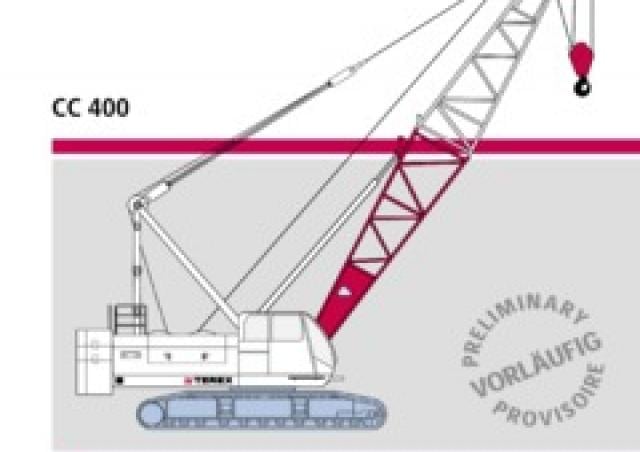 Terex-Demag CC 400 crane - load chart, specs (2003 - 2006) | LECTURA Specs