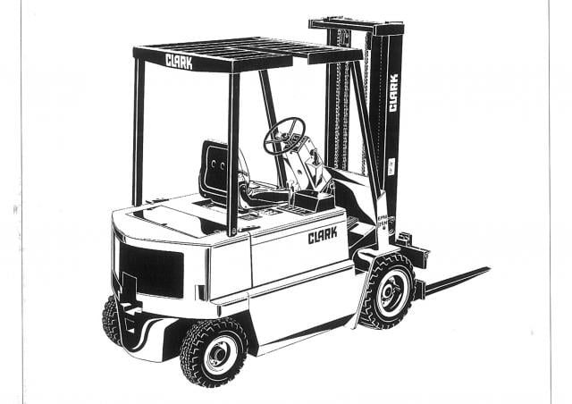 Clark ECM 25 N electric forklift specs & dimensions (1987 - 1994 ...