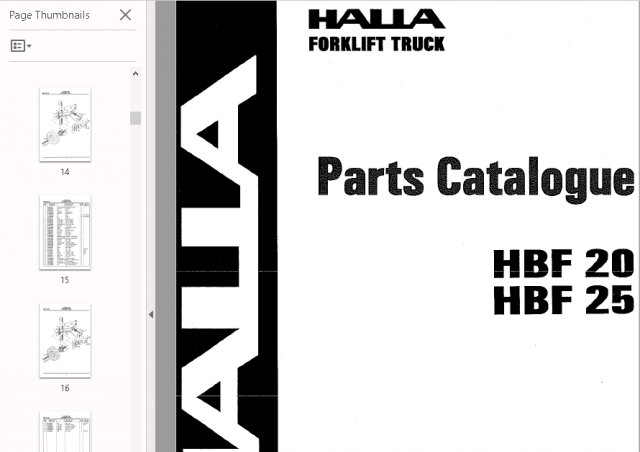 Halla HBF 25 electric forklift specs & dimensions (1996 - 1999) | Lift ...