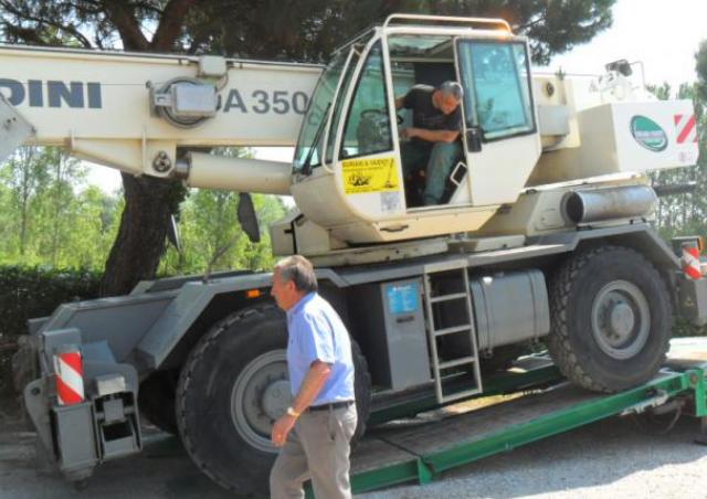 Terex Bendini A 350 crane - load chart, specs (2008 - 2013) | LECTURA Specs