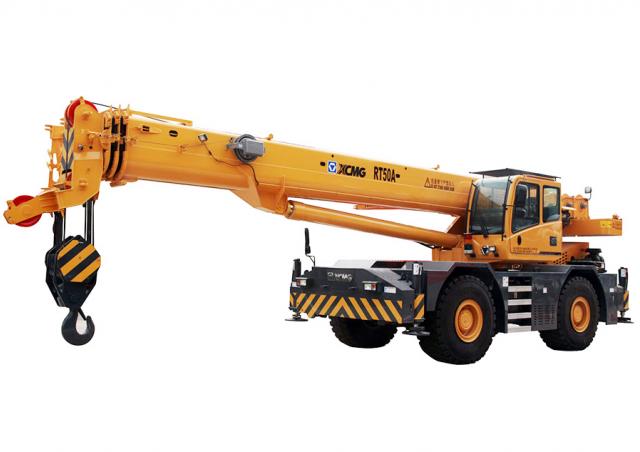 XCMG RT50A crane - load chart, specs (2017 - 2024) | LECTURA Specs