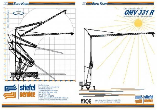 Euro-Kran Stiefel OMV 331 R crane - load chart, specs & dimensions (2009 - 2017) | LECTURA Specs