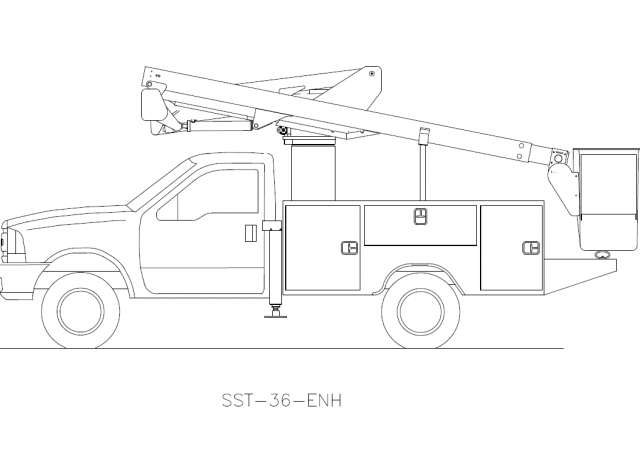 Versalift SST-36-NE Specs & Dimensions (2017 - 2025) | Trailer Mounted Articulating Boom Lifts ...
