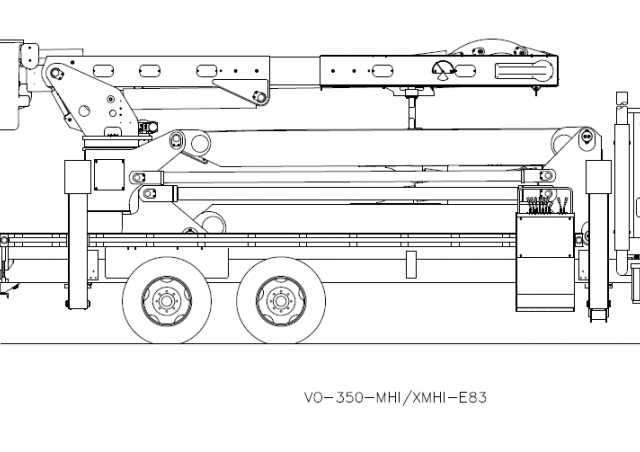 Versalift VO-350-XMHI-E83 ELEVATOR Specs & Dimensions (2017 - 2025) | Trailer Mounted ...