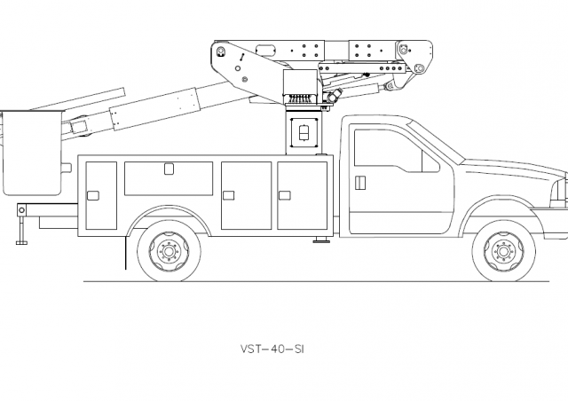Versalift VST-40-SI Specs & Dimensions (2017 - 2025) | Trailer Mounted Articulating Boom Lifts ...