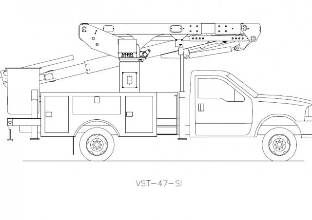 Versalift VST-47-SI Specs & Dimensions (2017 - 2025) | Trailer Mounted Articulating Boom Lifts ...