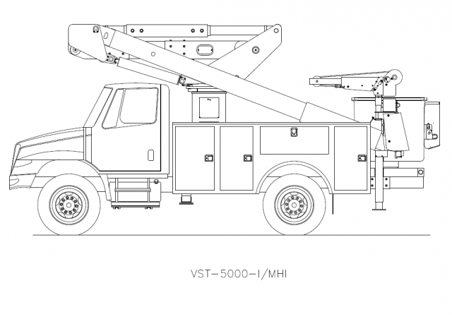 Versalift VST-5000-I Specs & Dimensions (2017 - 2025) | Trailer Mounted Articulating Boom Lifts ...