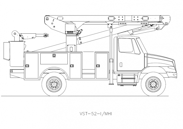 Versalift VST-52-I Specs & Dimensions (2017 - 2025) | Trailer Mounted Articulating Boom Lifts ...