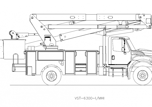 Versalift VST-6300-MHI Specs & Dimensions (2017 - 2025) | Trailer Mounted Articulating Boom ...