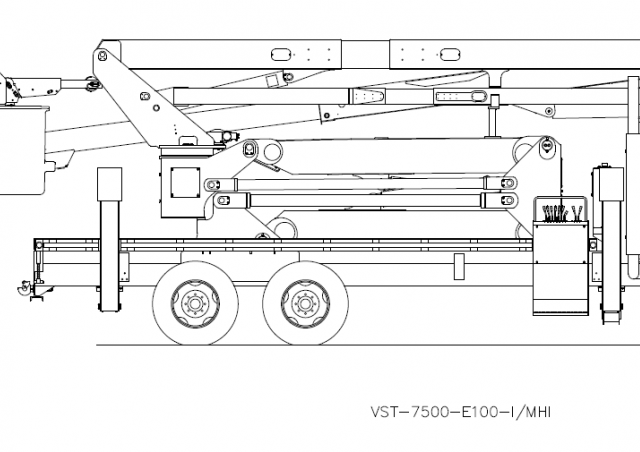 Versalift VST-7500MHI-E100 ELEVATOR Specs & Dimensions (2017 - 2025) | Trailer Mounted ...