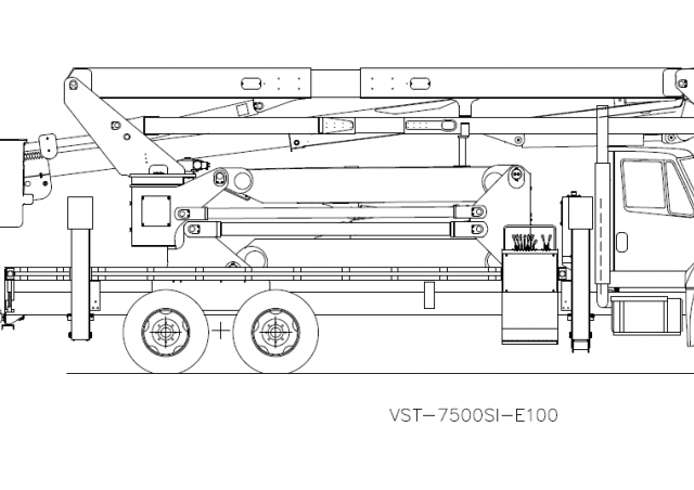 Versalift VST-7500SI-E100 ELEVATOR Specs & Dimensions (2017 - 2025) | Trailer Mounted ...