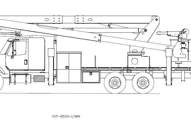 Versalift VST-8500-I Specs & Dimensions (2017 - 2025) | Trailer Mounted Articulating Boom Lifts ...