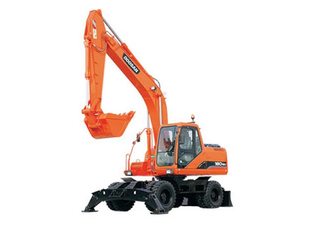 Doosan Solar 180 W-V excavator specs & dimensions (2003 - 2007 ...