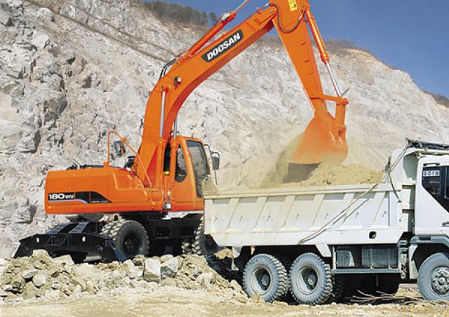 Doosan Solar 180 W-V excavator specs & dimensions (2003 - 2007 ...