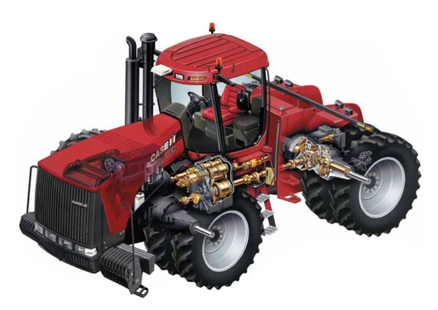Case IH Steiger 485 Scraper 4WD Tractor Specs & Dimensions (2008 - 2011 ...