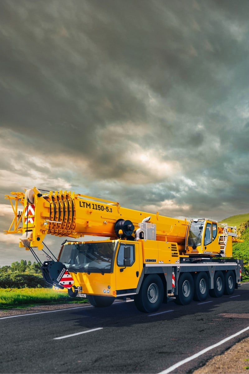 Liebherr LTM 1150-5.3 crane - load chart, specs & dimensions (2021 - 2025) | LECTURA Specs