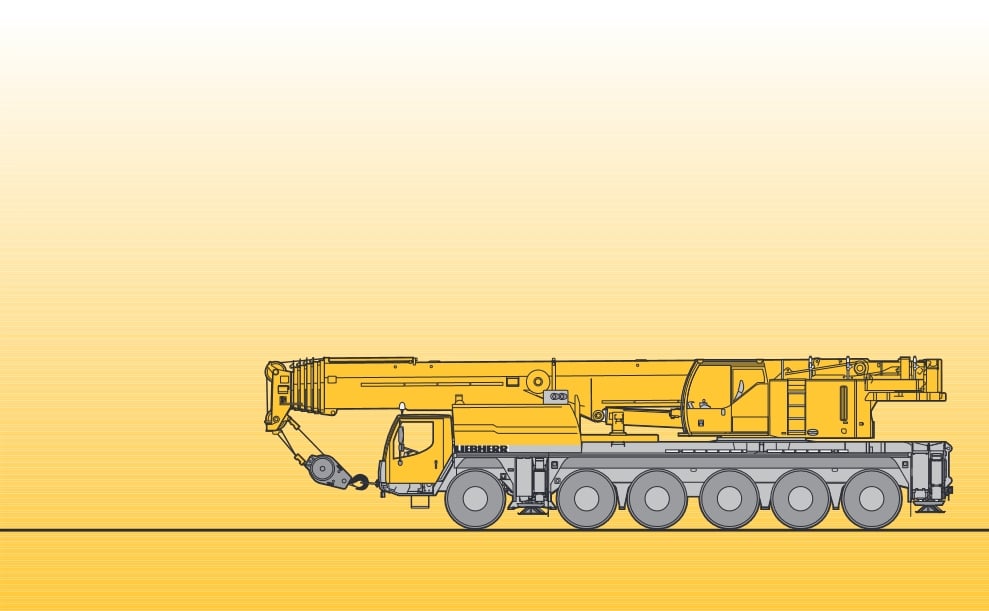 Liebherr LTM 1150-6.1 (12x8x12) crane - load chart, specs & dimensions ...