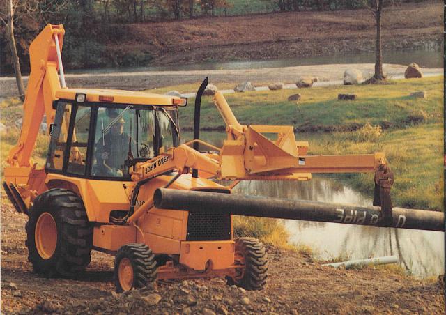 John Deere Construction 210 C Backhoe Loader Specs & Dimensions (1986 ...