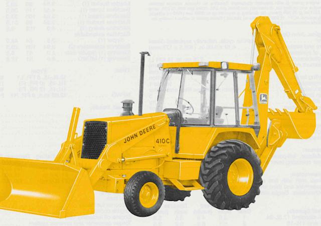 John Deere Construction 410 C Backhoe Loader Specs & Dimensions (1986 - 1991) | LECTURA Specs