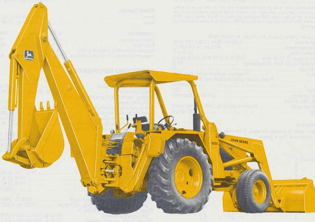 John Deere Construction 500 C Backhoe Loader Specs & Dimensions (1982 ...