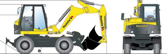 Haulotte Multi Job MJX 950 Backhoe Loader Specs & Dimensions (2007 ...