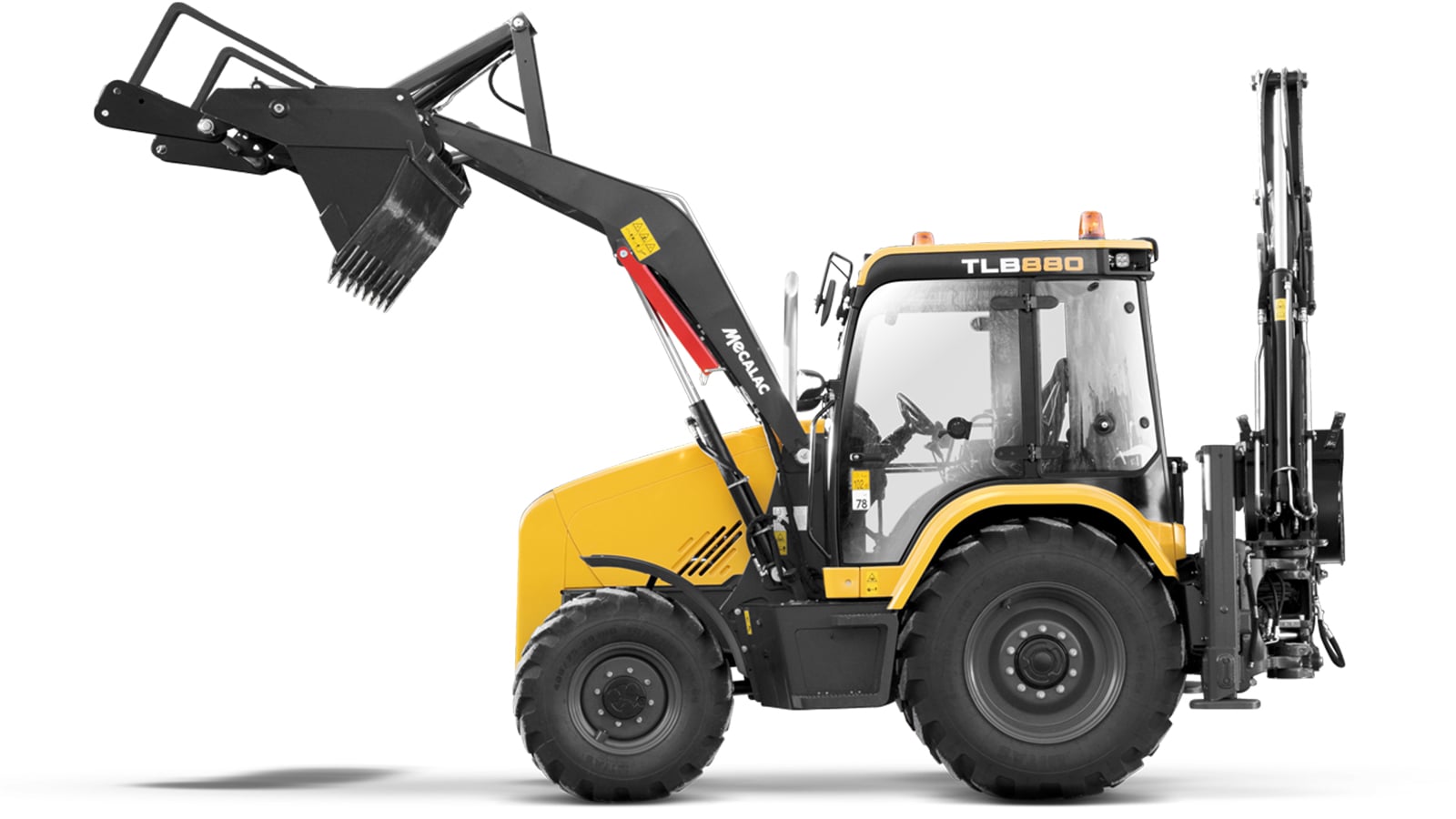 Mecalac TLB880 Backhoe Loader Specs & Dimensions (2021 - 2025 ...