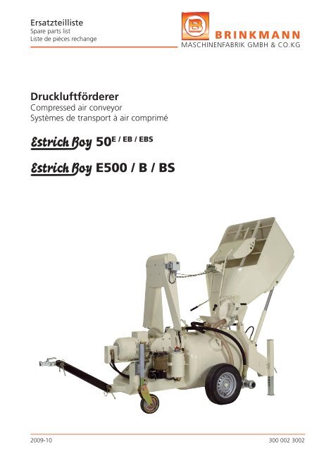 Brinkmann Estrich Boy E 500 Specifications & Technical Data (1996-2006 ...