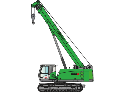 Sennebogen 653E crane - load chart, specs & dimensions (2021 - 2026 ...