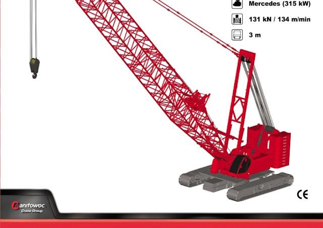 Manitowoc 15000 E crane - load chart, specs & dimensions (2005 - 2010 ...