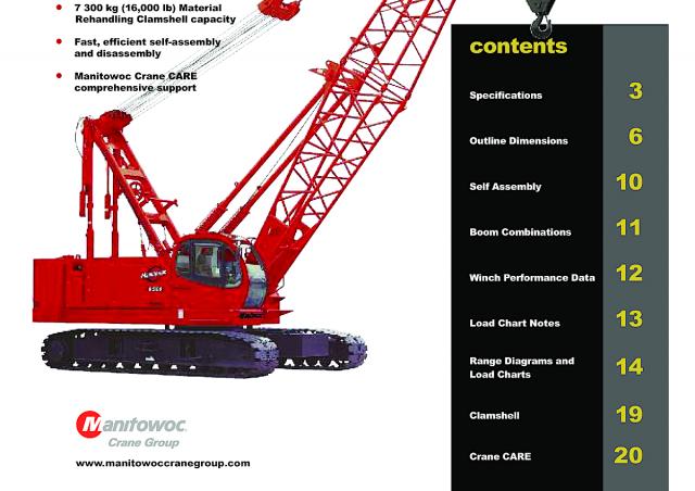 Manitowoc 8500 E crane - load chart, specs (2005 - 2011) | LECTURA Specs