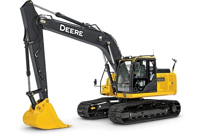 John Deere Construction 160G excavator specs & dimensions (2012 - 2022 ...