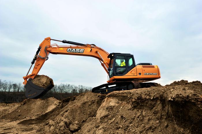 Case CX 250 C LC LongReach excavator specs & dimensions (2012 - 2014 ...