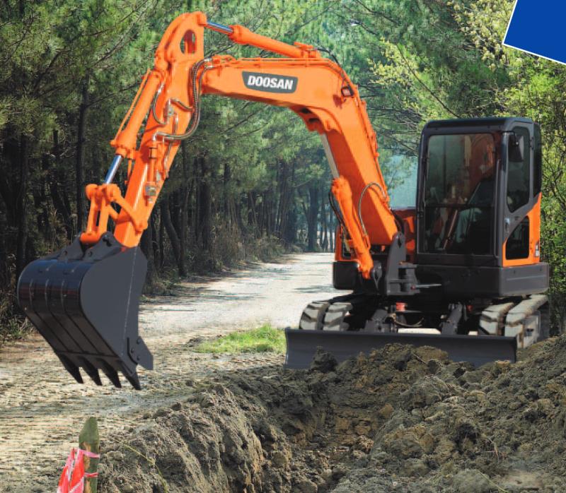 Doosan DX 80 R excavator specs & dimensions (2008 - 2009) | Diggers ...