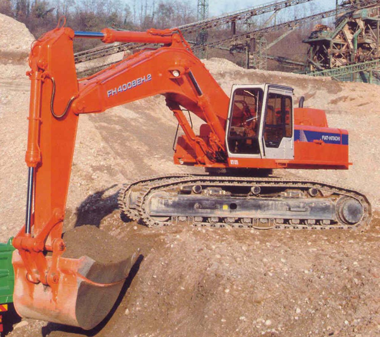 Fiat-Hitachi FH 400 LCH excavator specs & dimensions (1988 - 1994 ...