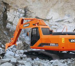 Doosan Solar 255 LC-V excavator specs & dimensions (2003 - 2008 ...