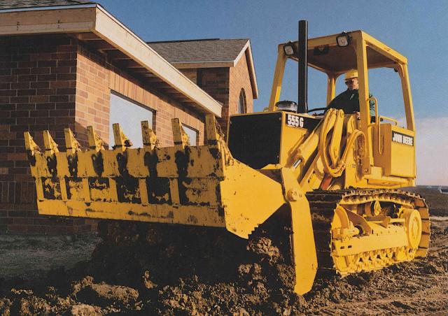 John Deere Construction 455 G Crawler Loader Specs & Dimensions (1988 ...