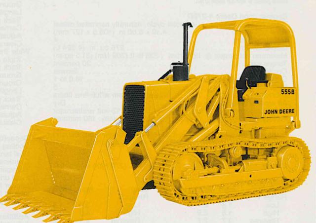 John Deere Construction 555 B Crawler Loader Specs & Dimensions (1986 ...