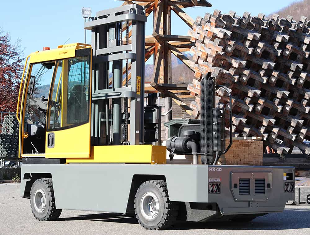 Baumann HX 40/12/40 diesel 4 way forklift specs & dimensions (1996 ...