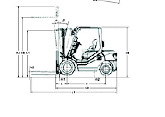 Komatsu FD 30 T 14 diesel forklift specs & dimensions (2000 - 2005) | Lift trucks | LECTURA Specs