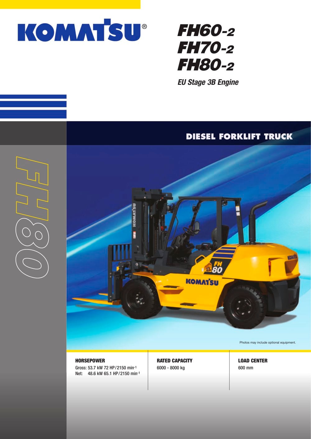 Komatsu FH70-2 diesel forklift specs & dimensions (2019 - 2025) | Lift ...