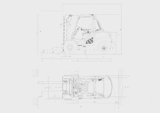 Linde H45D diesel explosion protected forklift specs & dimensions (2012 ...
