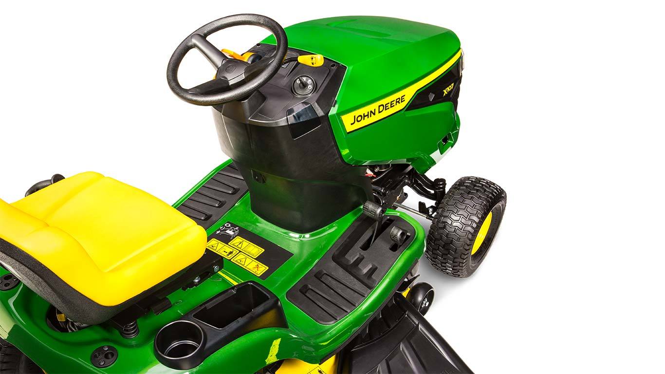 John Deere X107 Lawn Tractor (2021 - 2025) Specifications & Dimensions ...