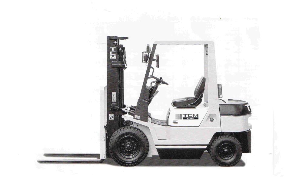 TCM FG 25 N 3 T LPG forklift specs & dimensions (1991 - 1992) | Lift trucks | LECTURA Specs