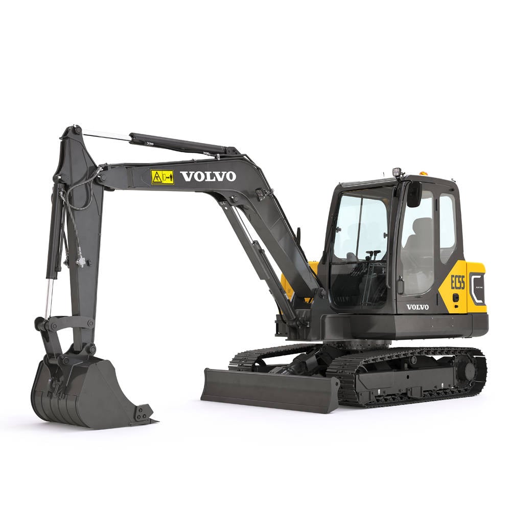 Volvo EC55 ELECTRIC excavator specs & dimensions (2022 - 2023 ...