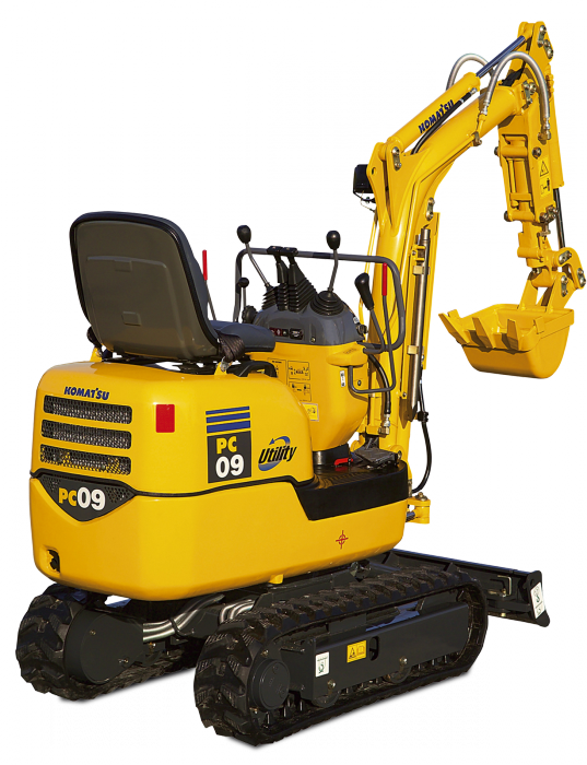 Komatsu PC09-1 STD excavator specs & dimensions (2002 - 2014) | Diggers ...