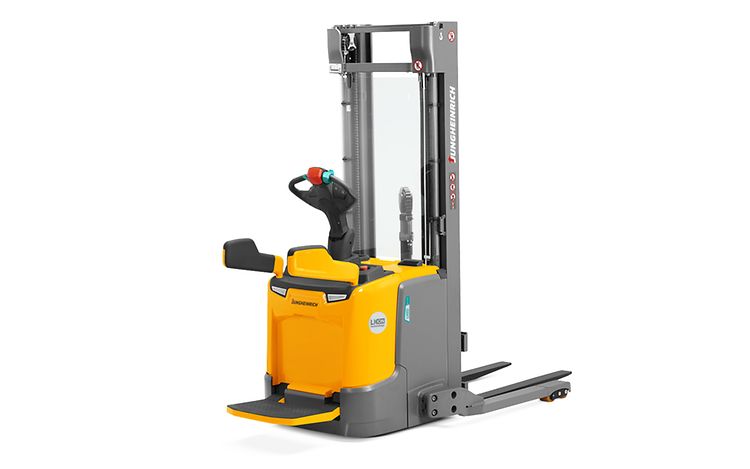 Jungheinrich ERC 212b Stand up rider pallet stacker specs & dimensions ...