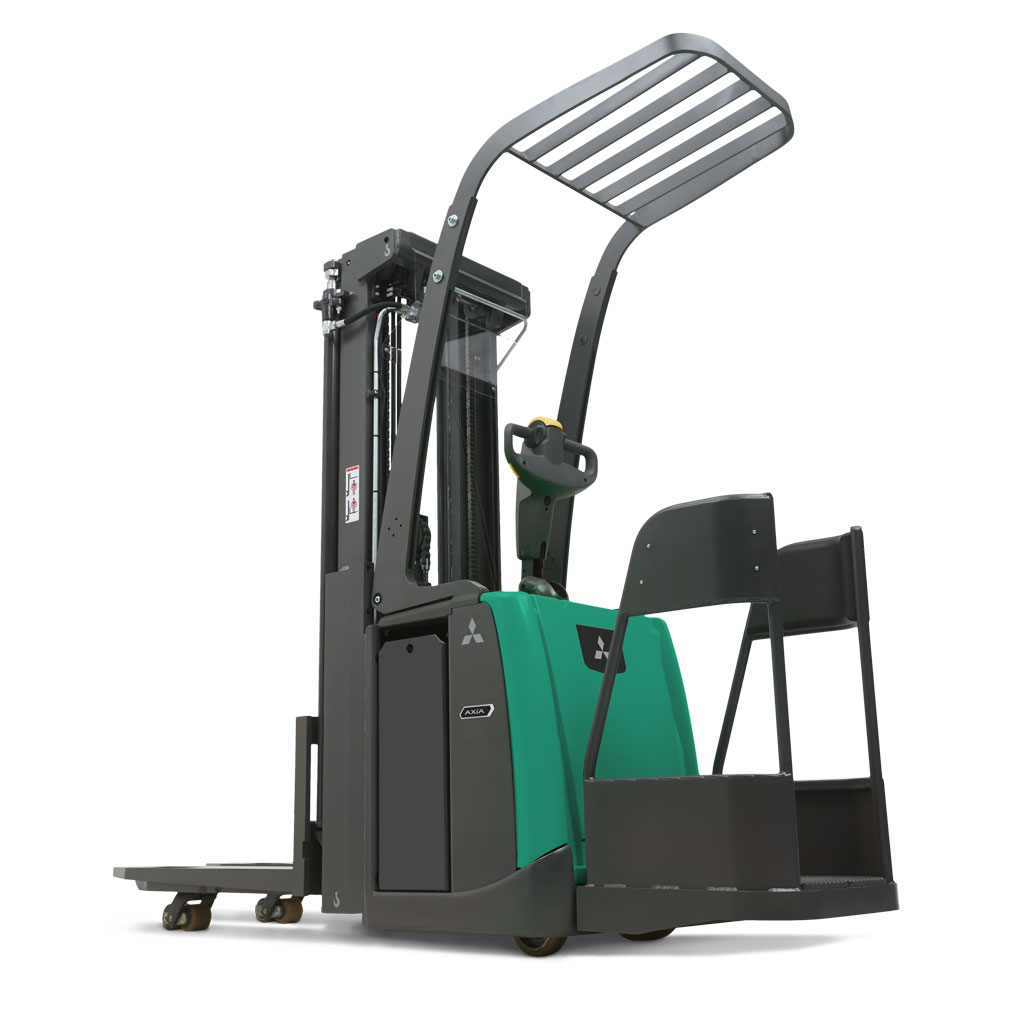 Mitsubishi SBV12P Stand up rider pallet stacker specs & dimensions ...