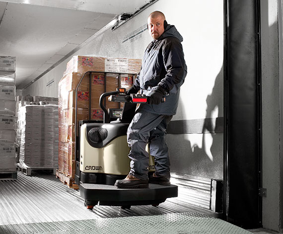 Crown PE 4500-80 Stand up rider pallet truck specs & dimensions (2019 ...