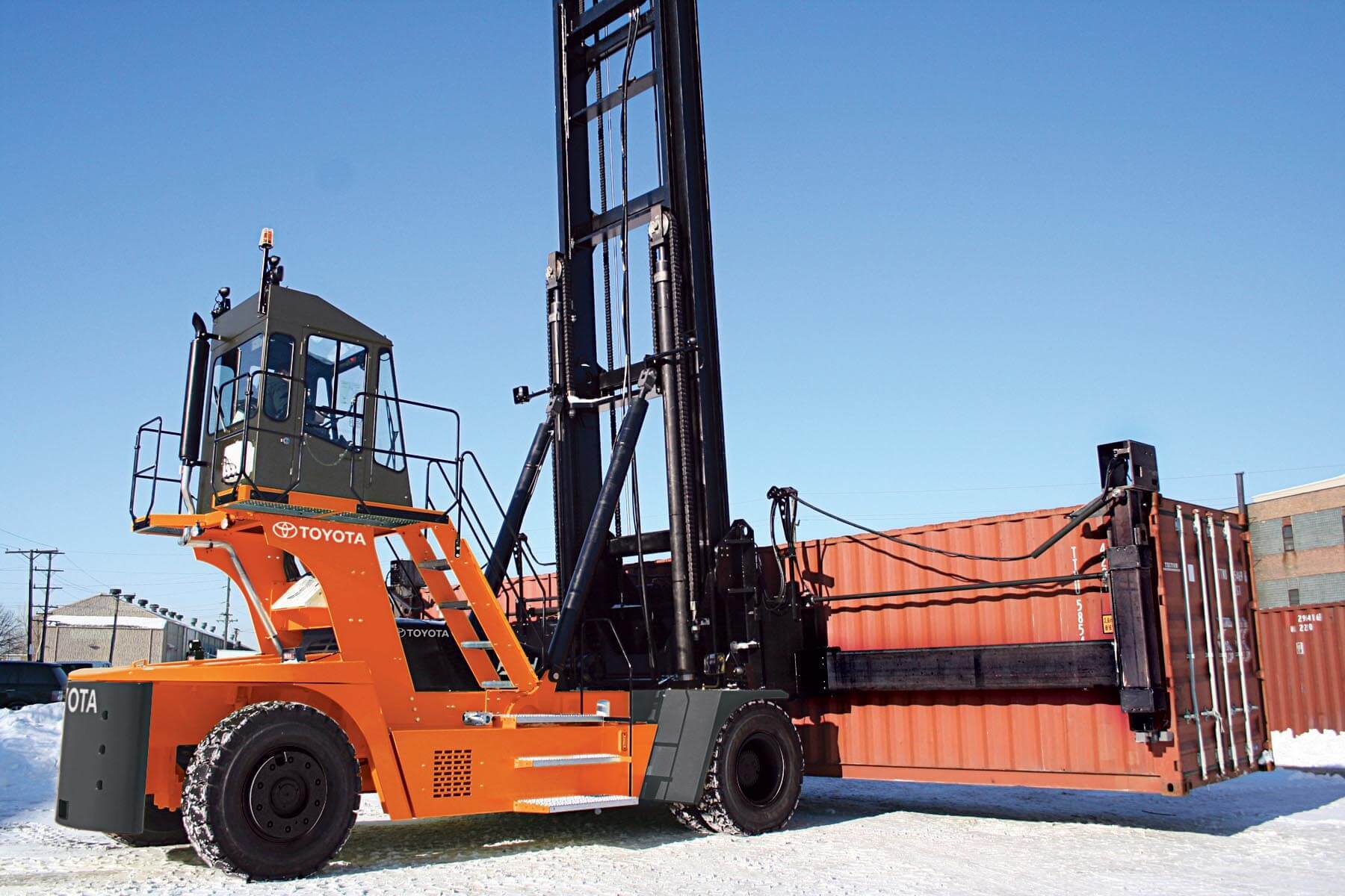 Toyota THD1980-E8 reach stacker specs & dimensions (2019 - 2022 ...