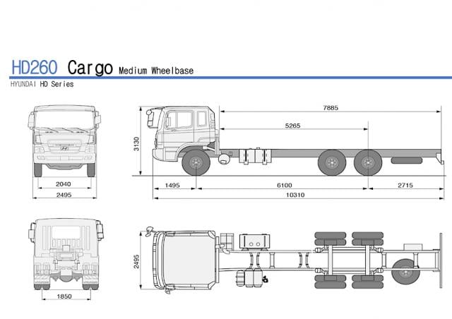 Hyundai Commercial Vehicles HD260 6x4 D6CA38 (2019 - 2025) Truck Specs ...